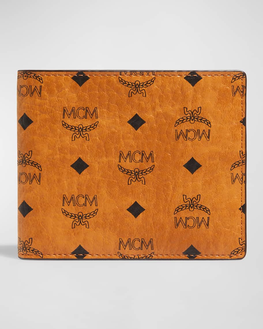 MCM Men's Visetos Monogram Flap Wallet | Neiman Marcus