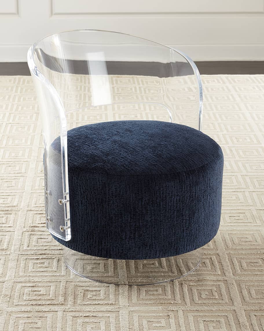 Bernhardt Interiors Angelina Acrylic Swivel Chair | Neiman Marcus