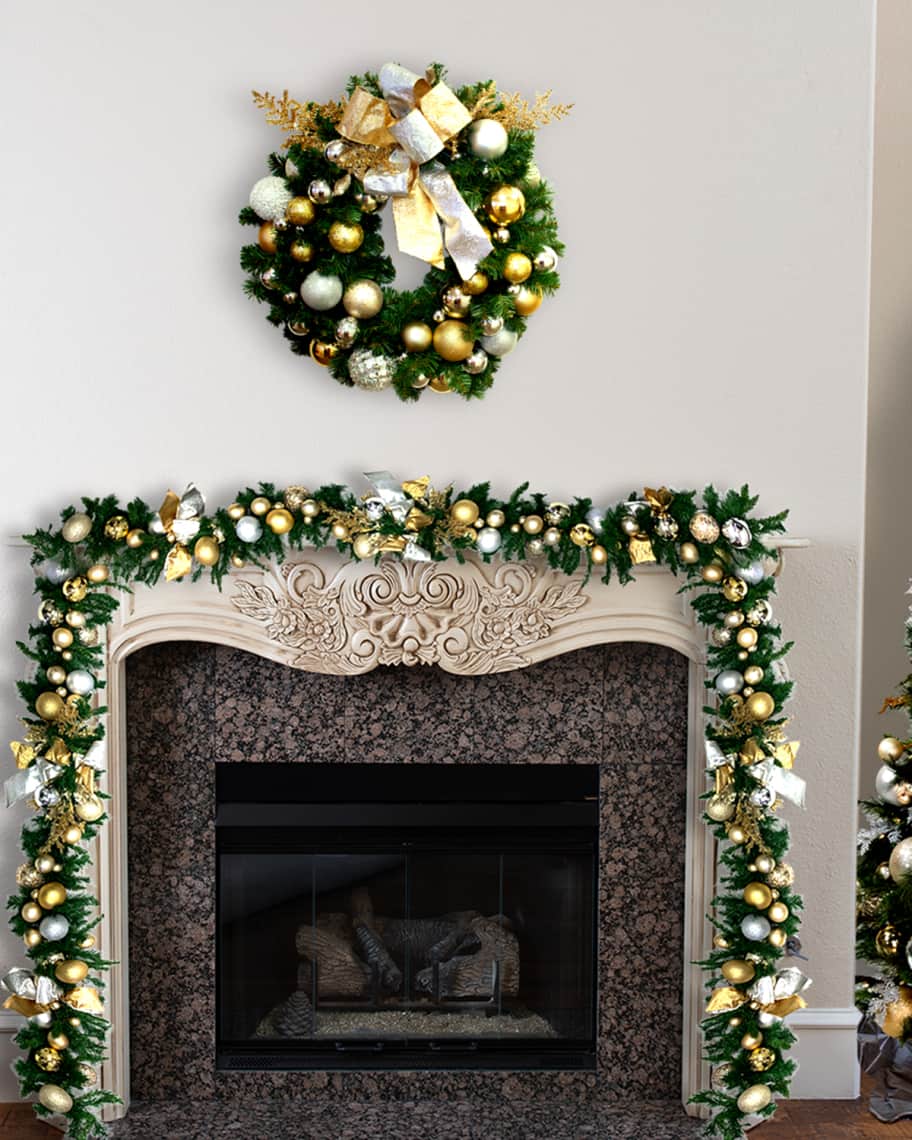 Barcana 9' Pre-Decorated Garland | Neiman Marcus