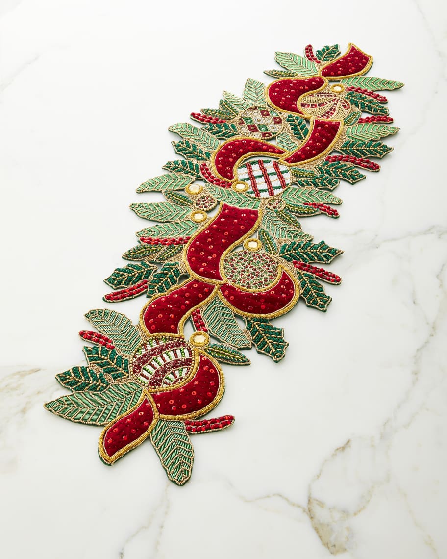 Kim Seybert Holiday Cheer Table Runner | Neiman Marcus