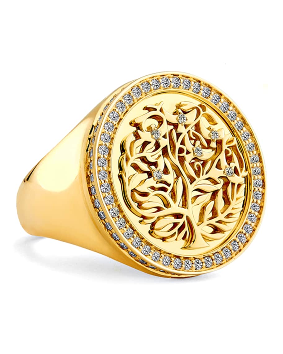 Syna 18k Yellow Gold Diamond Tree of Life Ring, Size 6.5 | Neiman Marcus