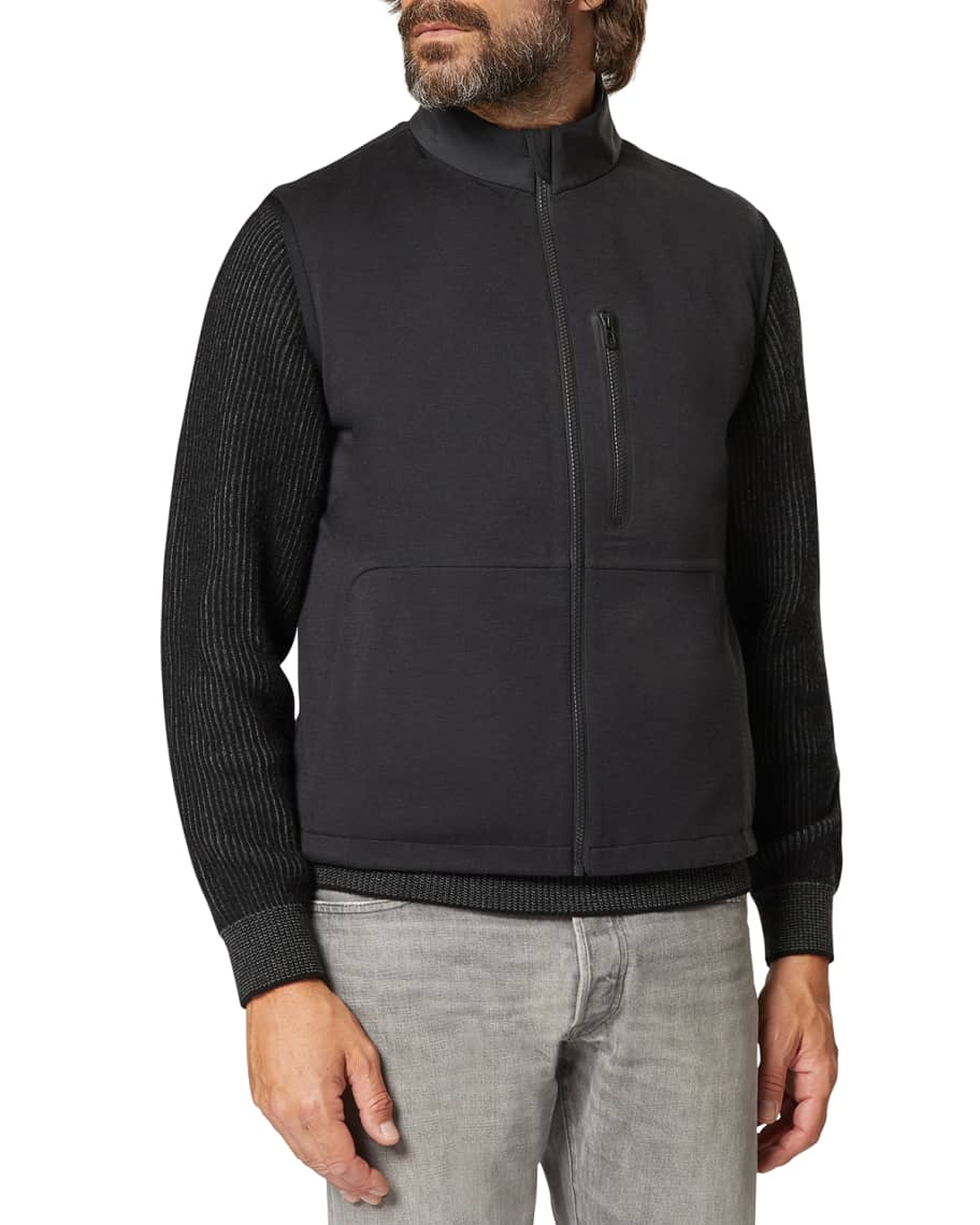 Sease Men's Technical Cashmere Zip-Front Vest | Neiman Marcus