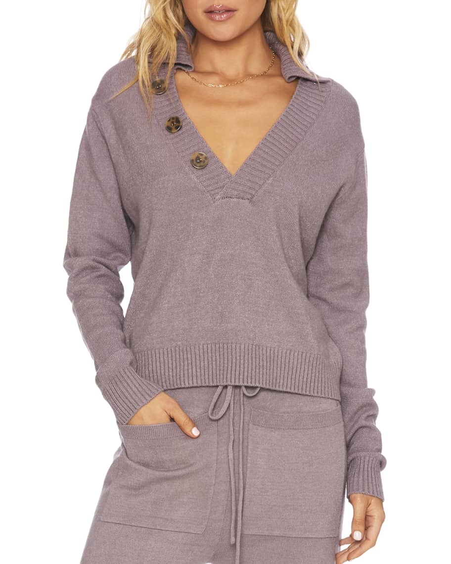 Beach Riot Kirra Collared Sweater | Neiman Marcus