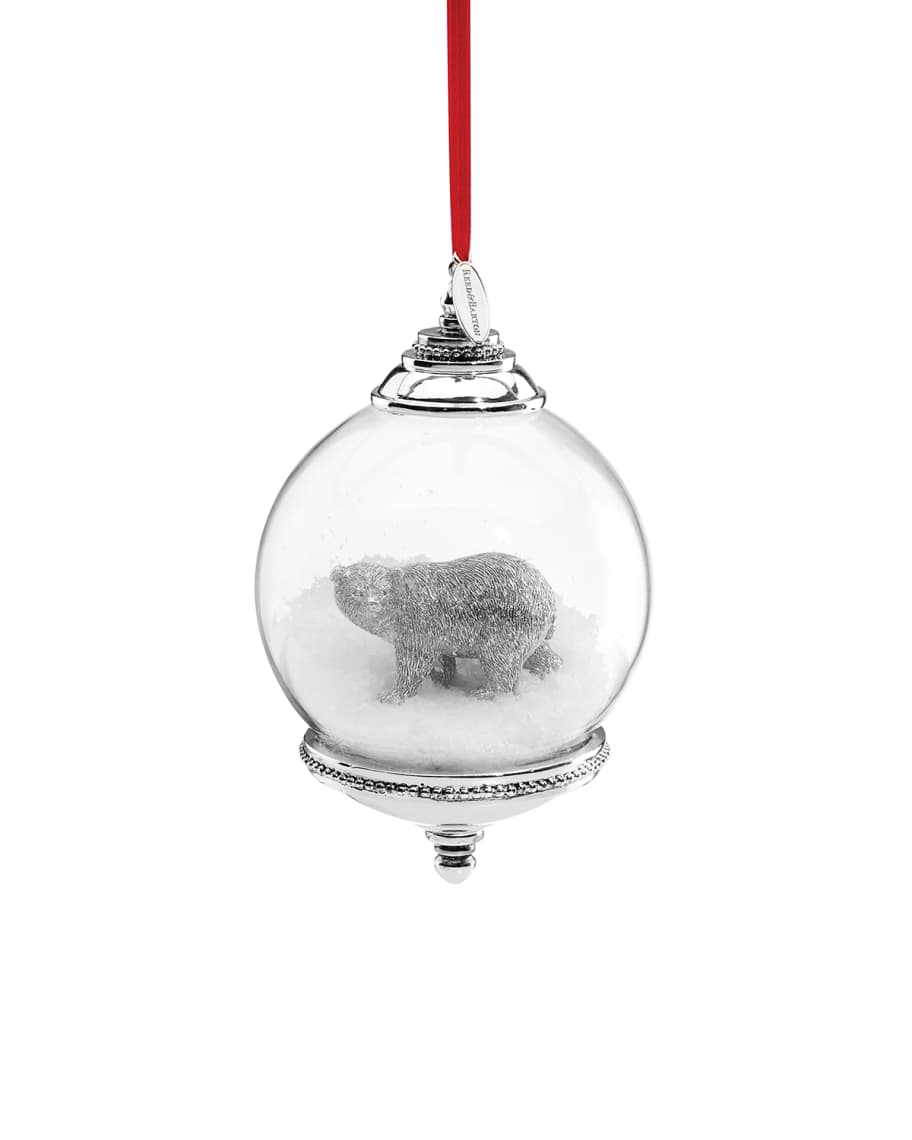 Reed & Barton Polar Bear Snow Globe Ornament | Neiman Marcus