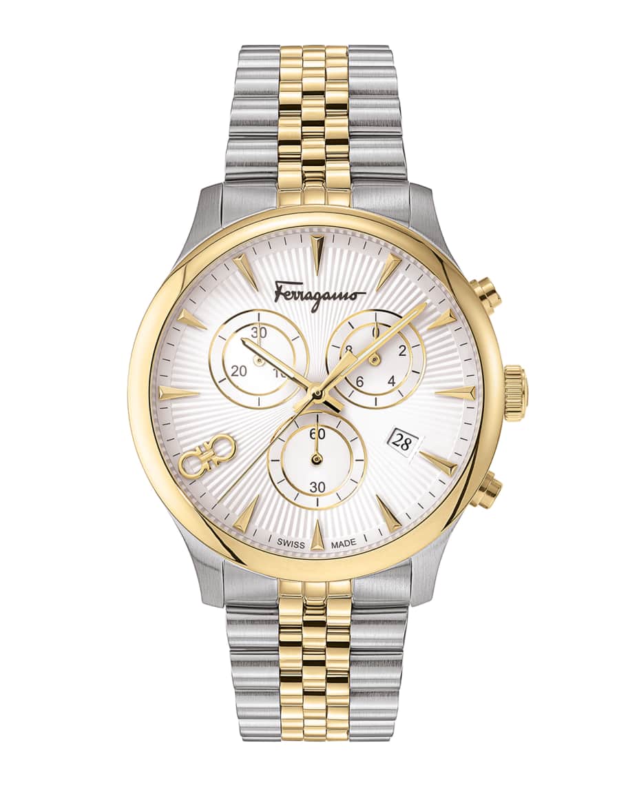 Ferragamo Men's 42mm Duo Two-Tone Chronograph Bracelet Watch | Neiman ...