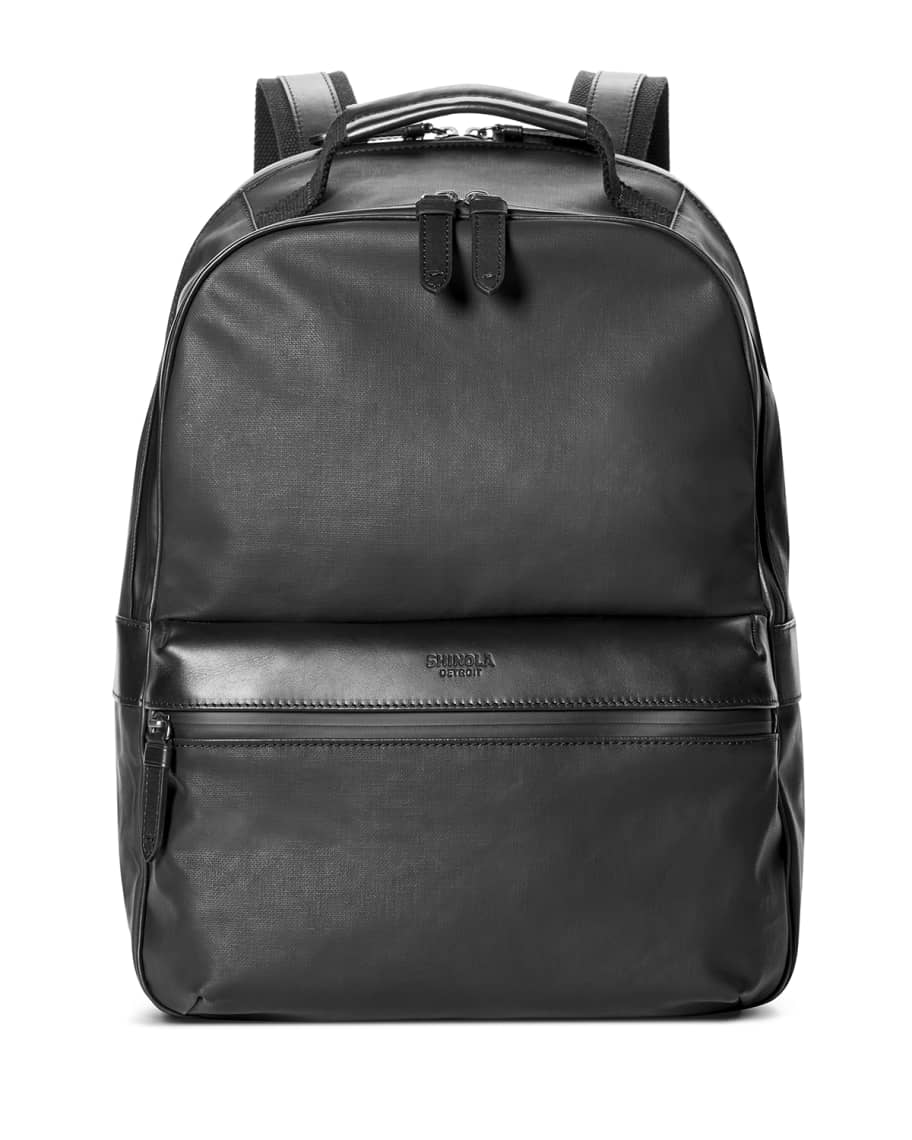 Shinola Men's Runwell Coated Canvas Backpack | Neiman Marcus