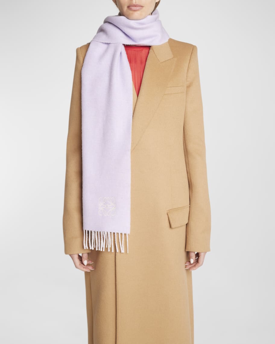 Loewe Bicolor Wool-Blend Scarf | Neiman Marcus