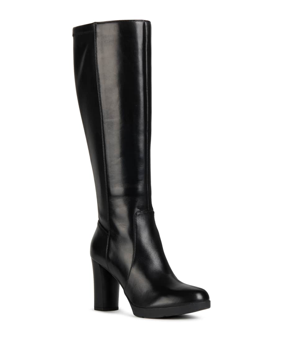 Geox Anylla 5 Napa Block-Heel Riding Boots | Neiman Marcus