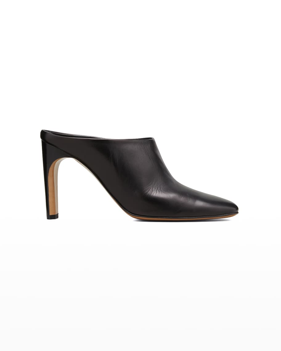 Jil Sander Leather Heel Mules | Neiman Marcus