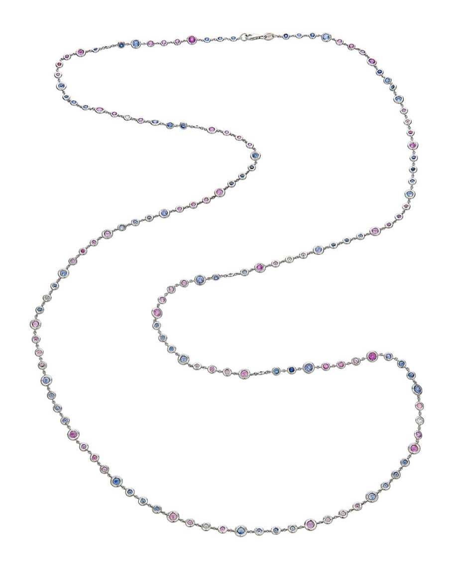 ZYDO 18k White Gold Diamond and Sapphire Long Necklace, 40"L | Neiman ...