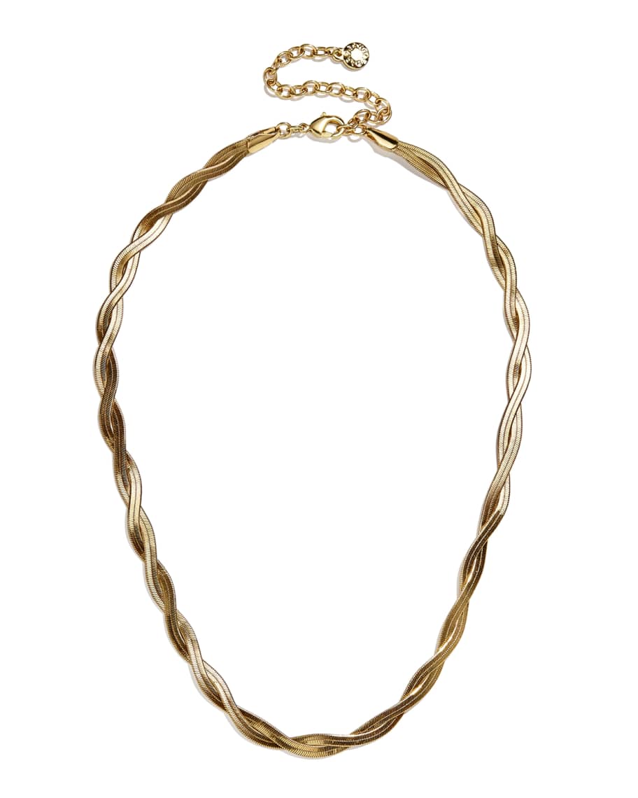 BaubleBar Braided Snake Chain Necklace | Neiman Marcus