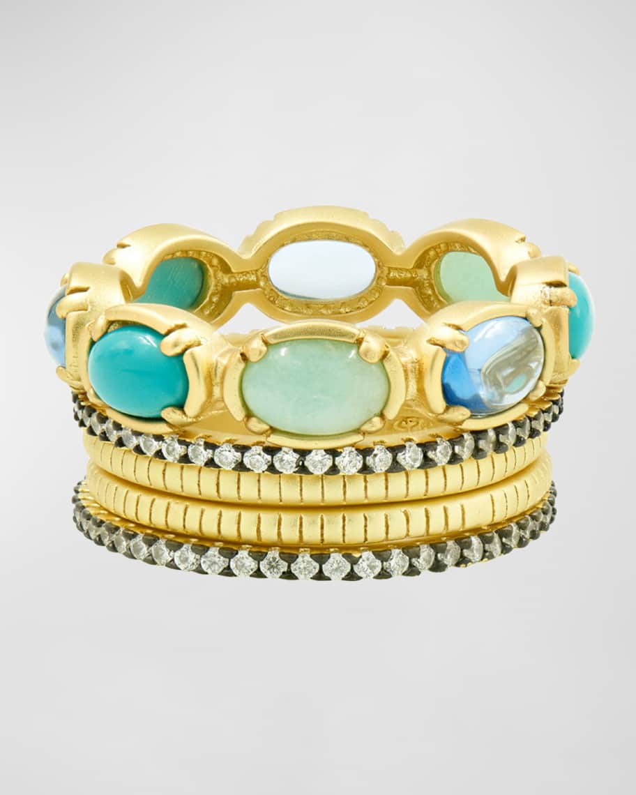 Freida Rothman Multi Stone Stack Rings, Set of 5 | Neiman Marcus