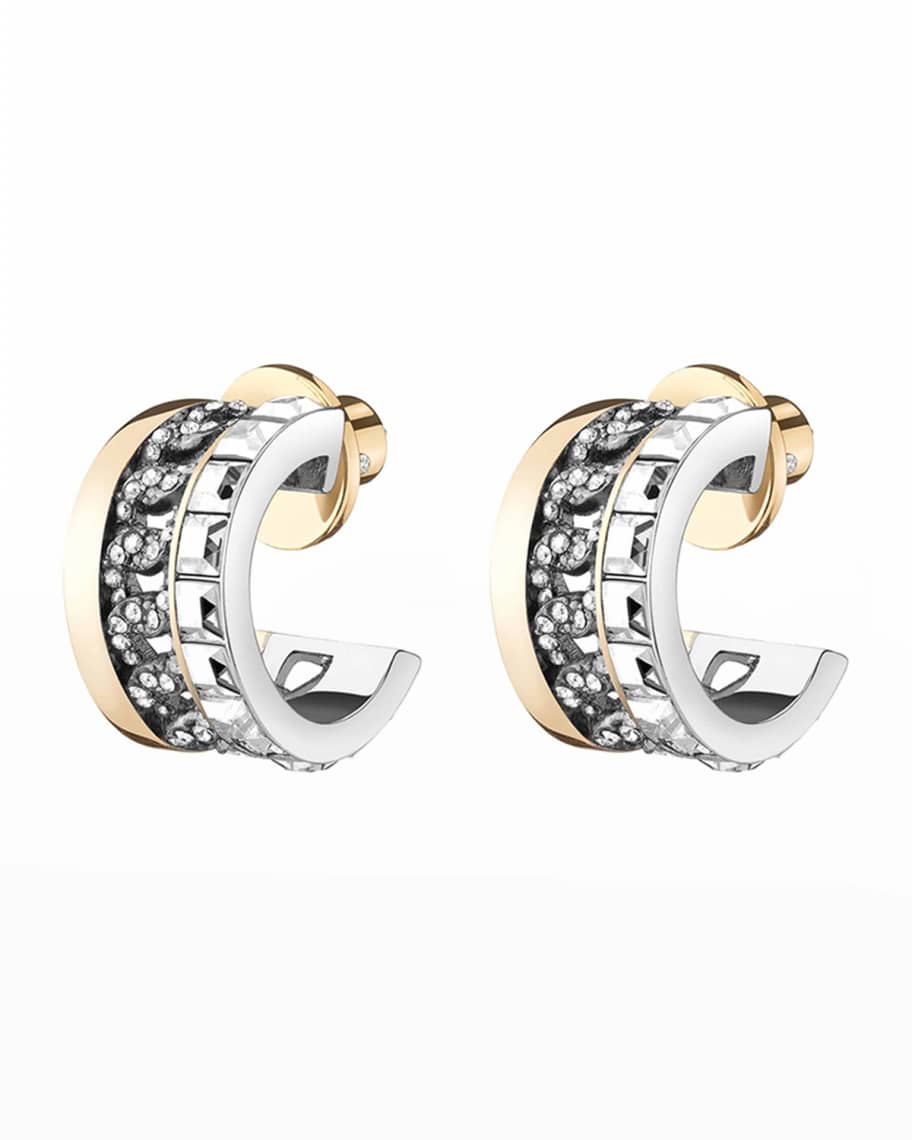 DEMARSON Portia Crystal Chain-Hoop Earrings | Neiman Marcus