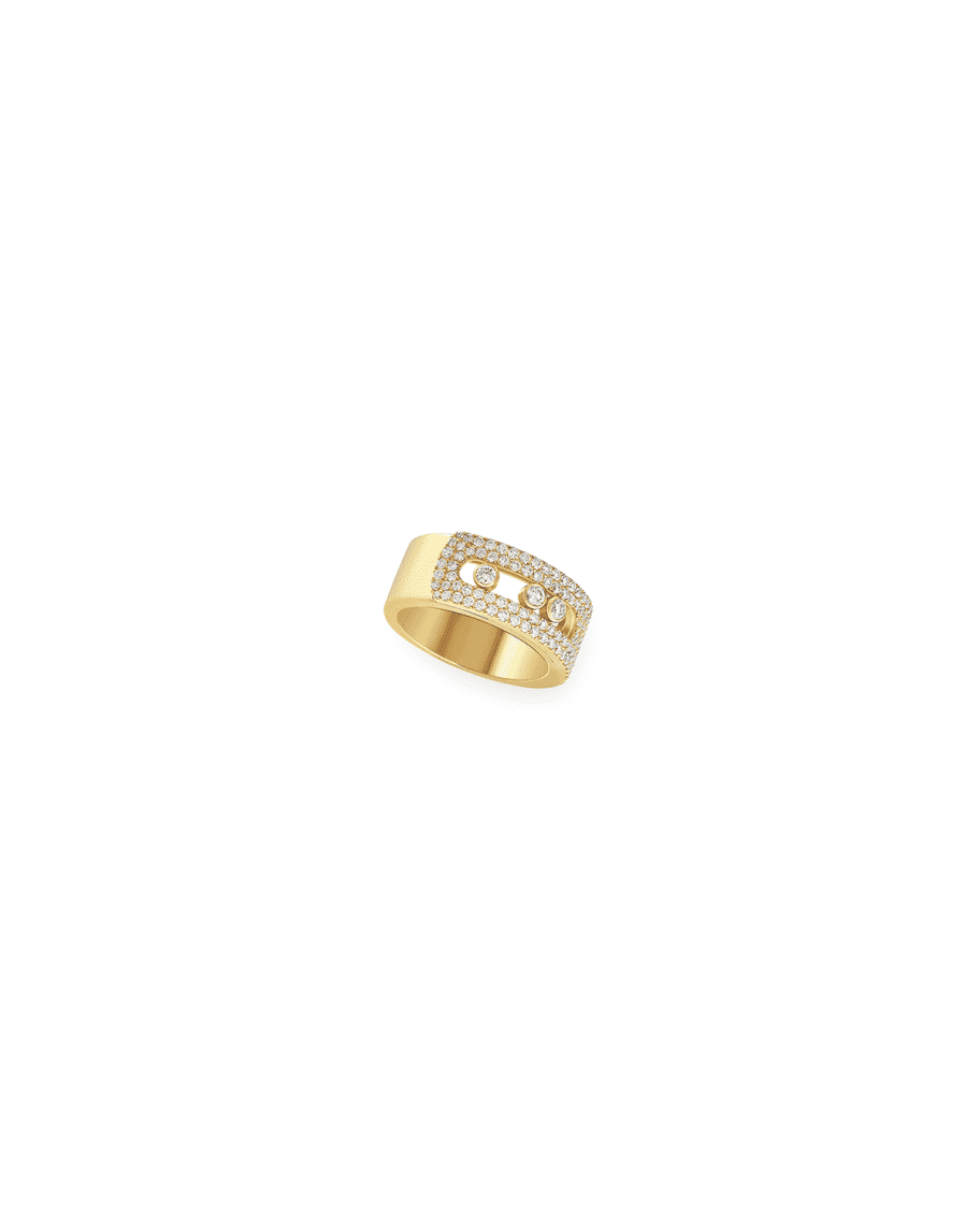 Messika Move Noa 18k Yellow Gold Pave Diamond Large Ring Size 53 ...