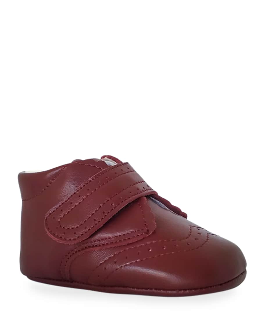 Tippy Tot Shoes Girl's Leather Grip-Strap Crib Boots, Baby | Neiman Marcus