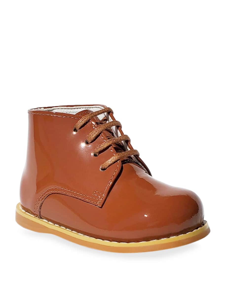 Tippy Tot Shoes Patent Leather Lace-Up Booties, Baby Sizes 5-8 Months ...