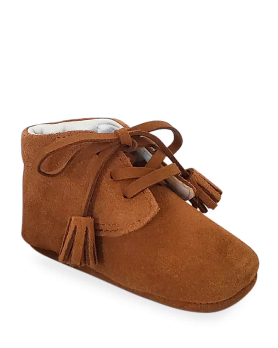 Tippy Tot Shoes Tassel Suede Crib Boots, Baby | Neiman Marcus