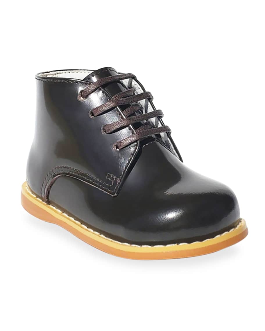 Tippy Tot Shoes Walker Patent Lace-Up Boots, Baby/Toddlers | Neiman Marcus