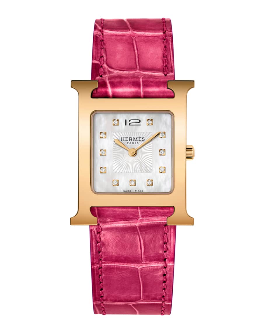 Hermes HEURE H WATCH, 26 x 26 MM | Neiman Marcus