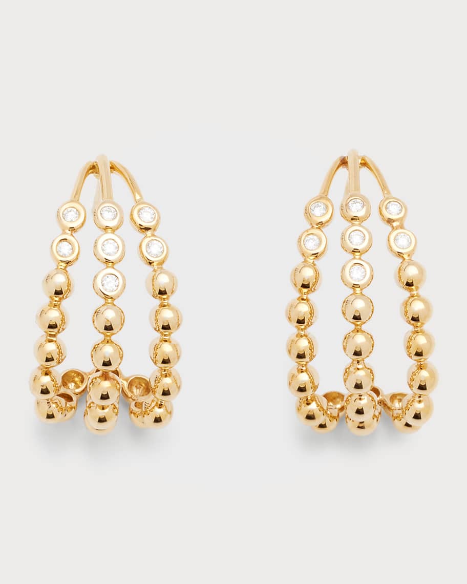 Hueb 18k Gold Diamond Bubble Drop Earrings | Neiman Marcus