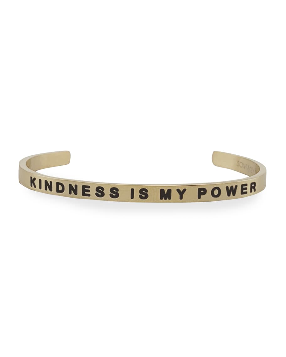 Sontakey Girl's Kindness Is My Power Engraved Bangle Bracelet | Neiman ...