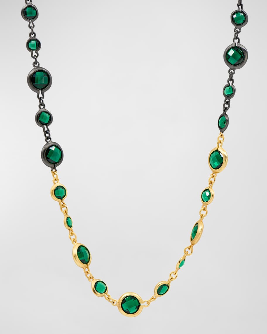 Freida Rothman Illuminating Two Tone Long Necklace, 36"L | Neiman Marcus