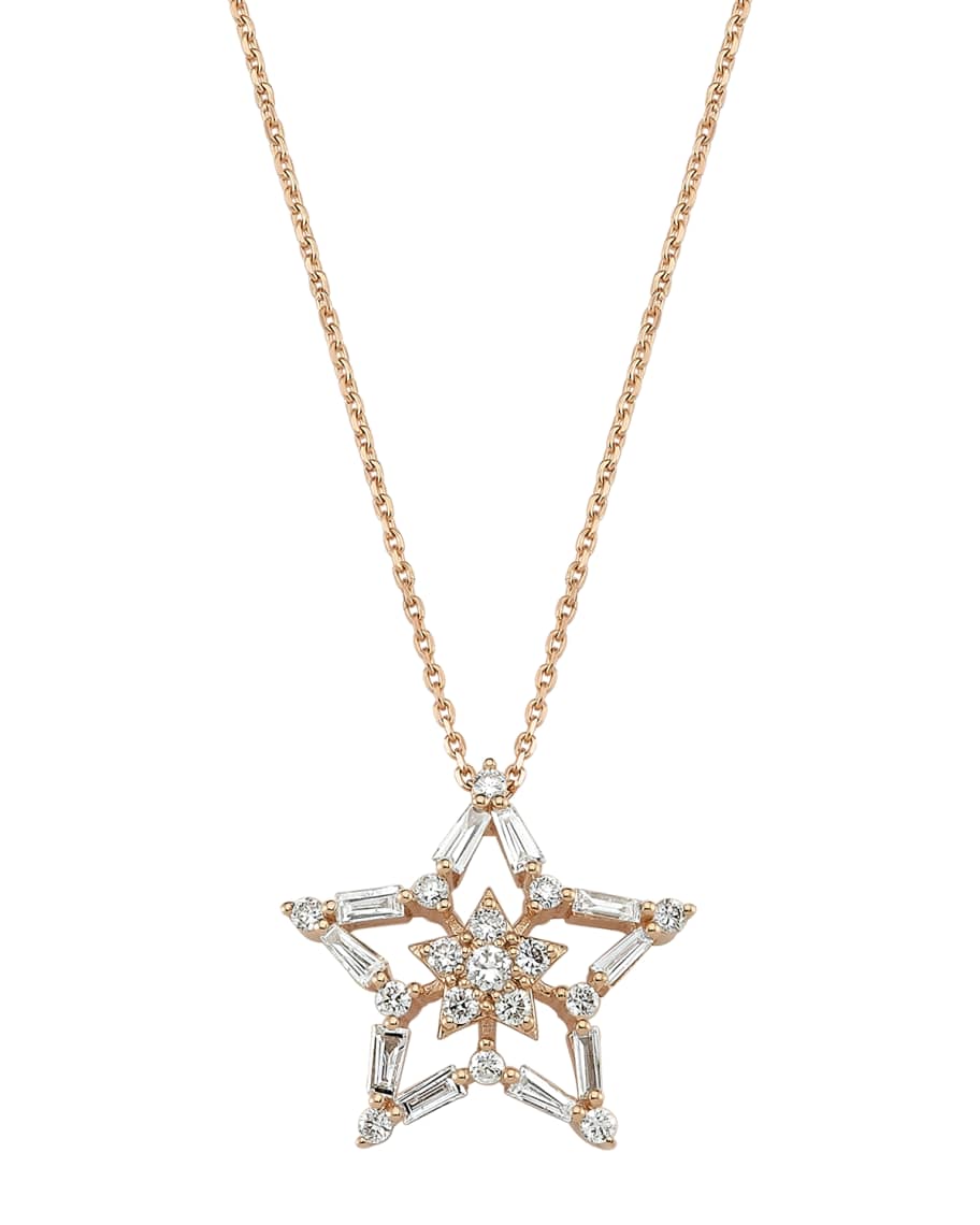 BeeGoddess 14k Rose Gold Sirius Star Diamond Pendant Necklace | Neiman ...