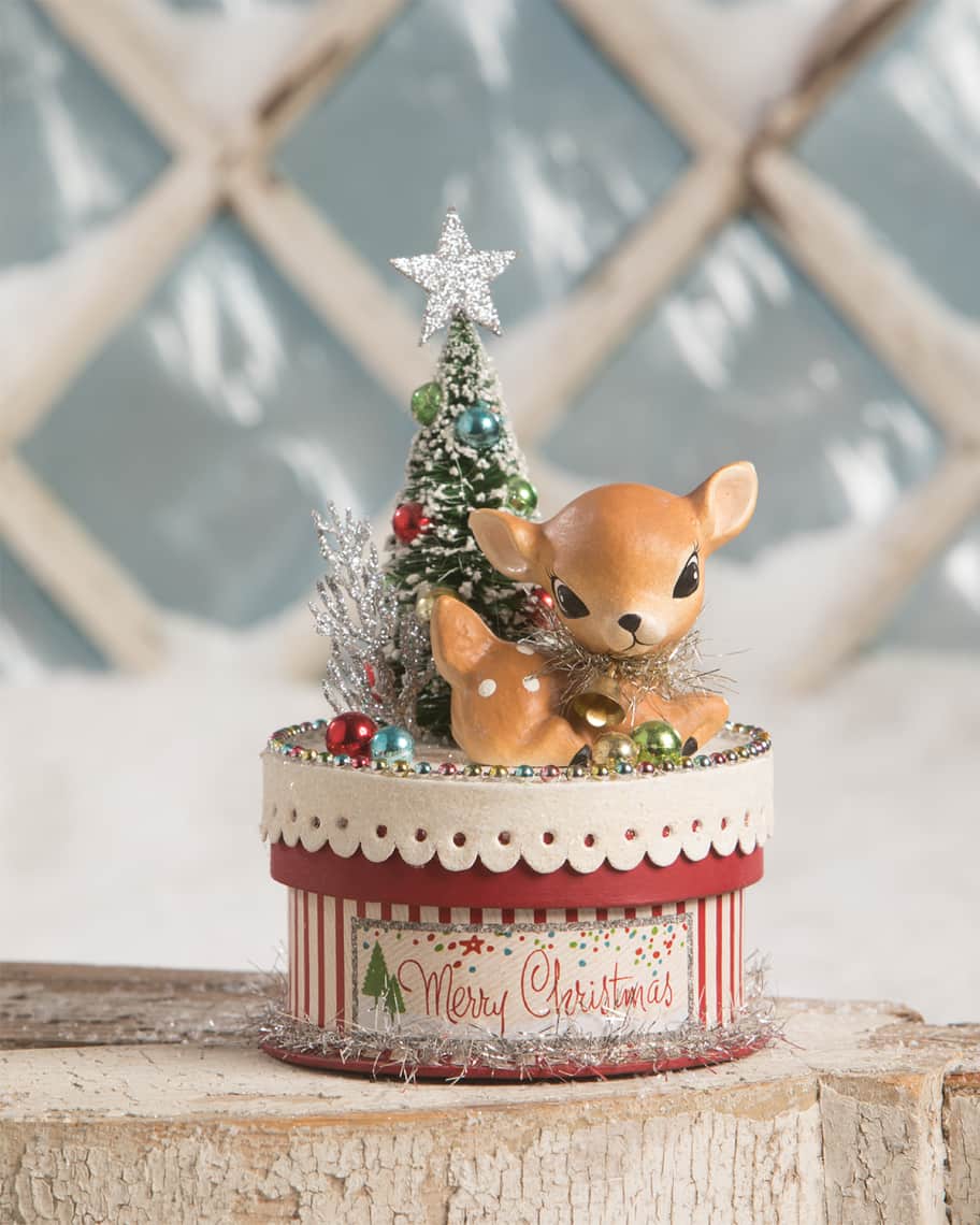 Bethany Lowe Merry & Bright Deer on Box | Neiman Marcus