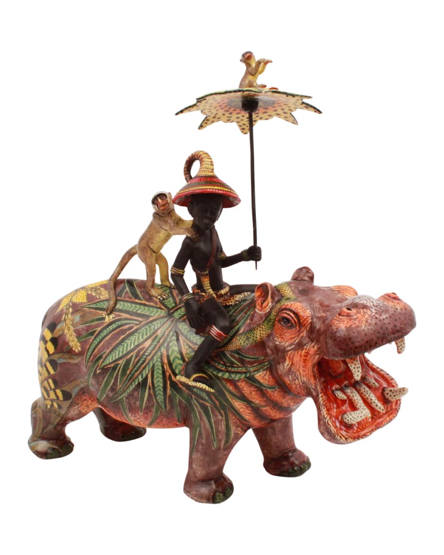 Ardmore Ceramic Art Hippo Rider | Neiman Marcus