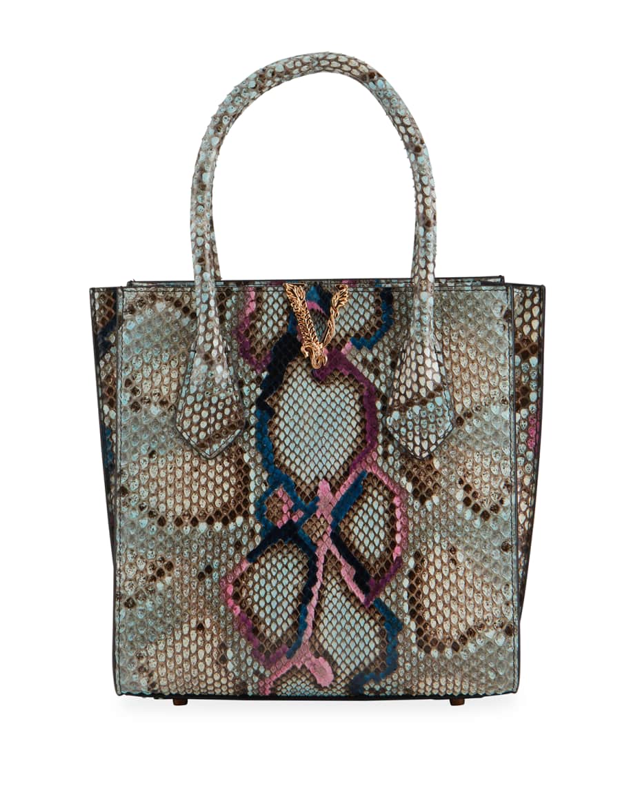 Versace Via Gesu Python Top-Handle Bag | Neiman Marcus