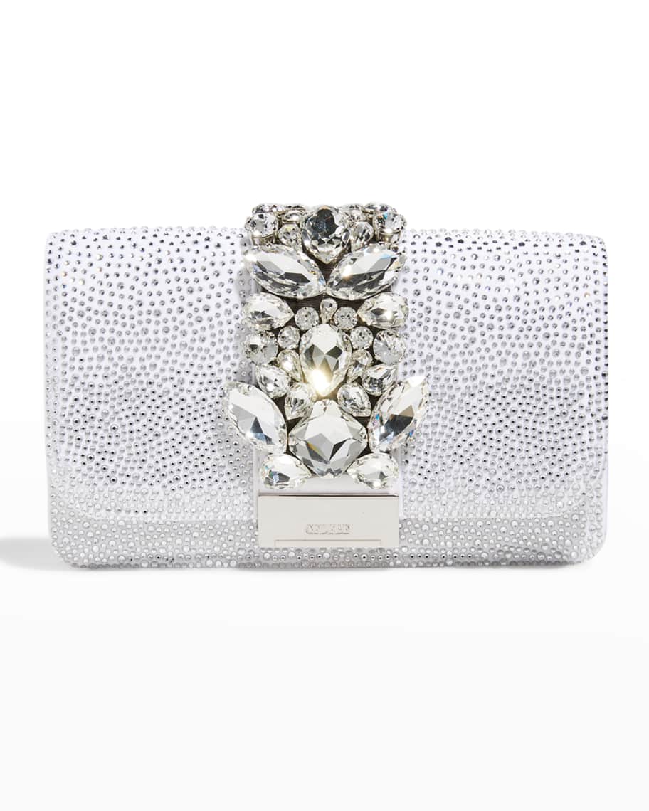 Gedebe Cliky Mini Satin Embellished Clutch Bag | Neiman Marcus
