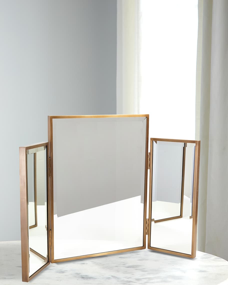 Global Views Tri-Fold Vanity Mirror | Neiman Marcus