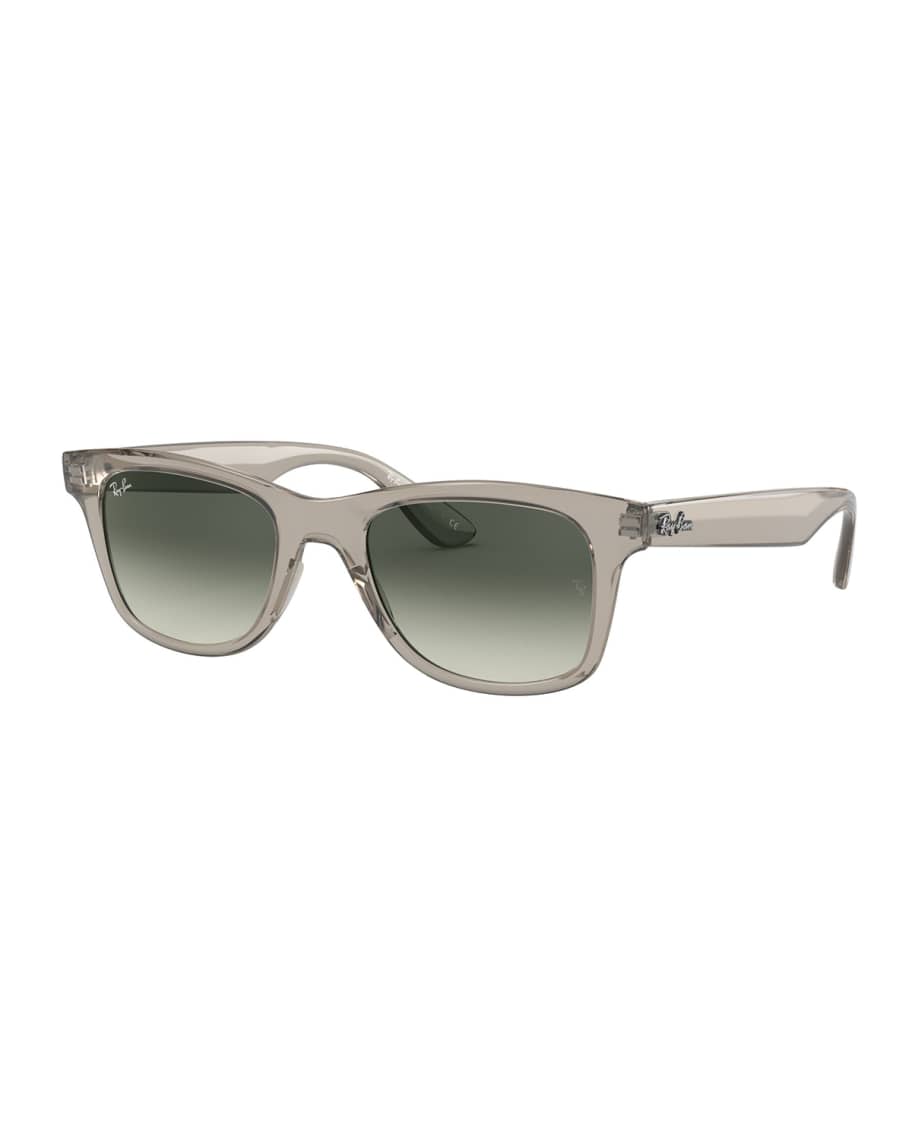 Ray-Ban Square Acetate Sunglasses, Transparent Gray | Neiman Marcus