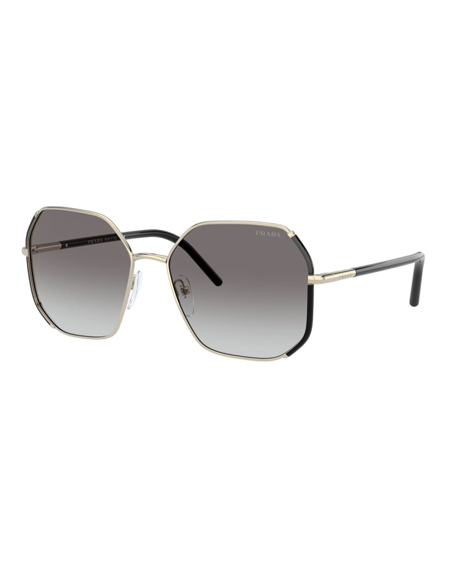 Prada Geometric Metal Sunglasses | Neiman Marcus