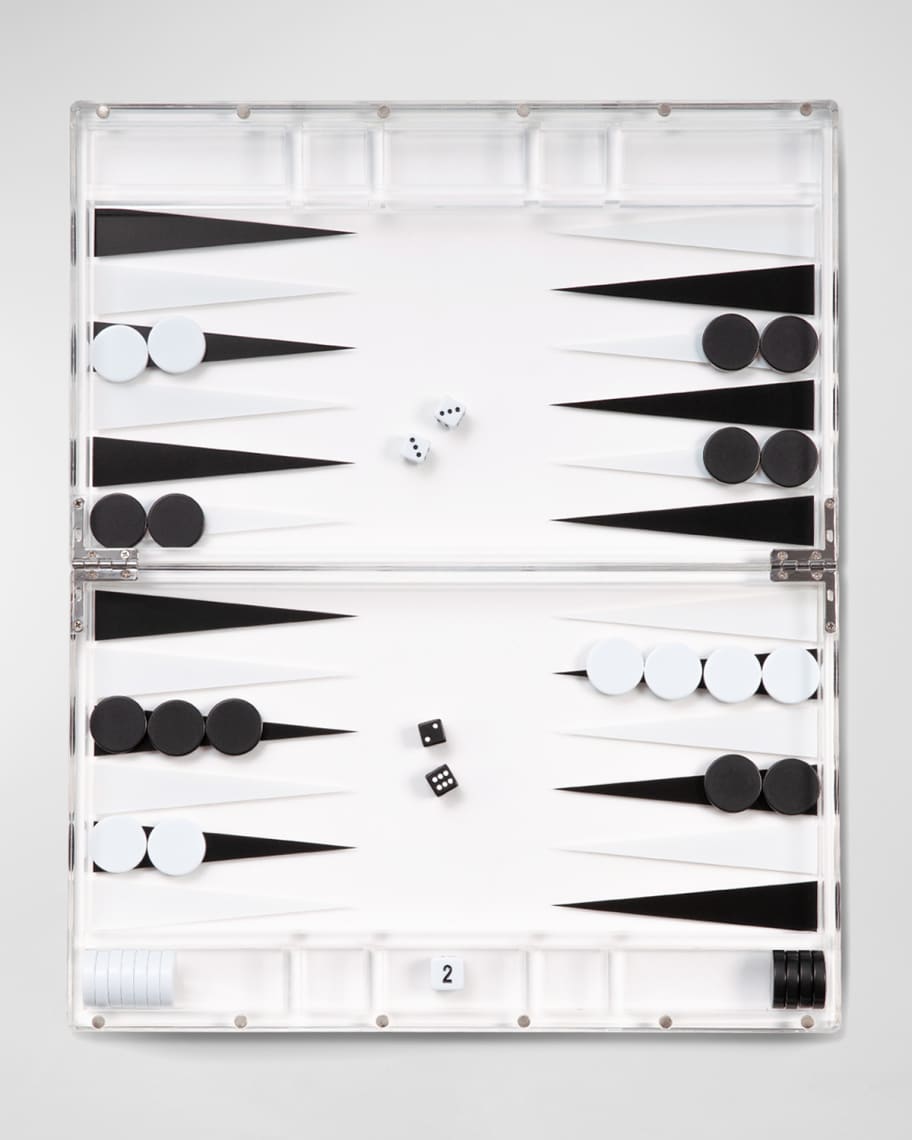 Bey-Berk Lucas Acrylic Backgammon Set | Neiman Marcus