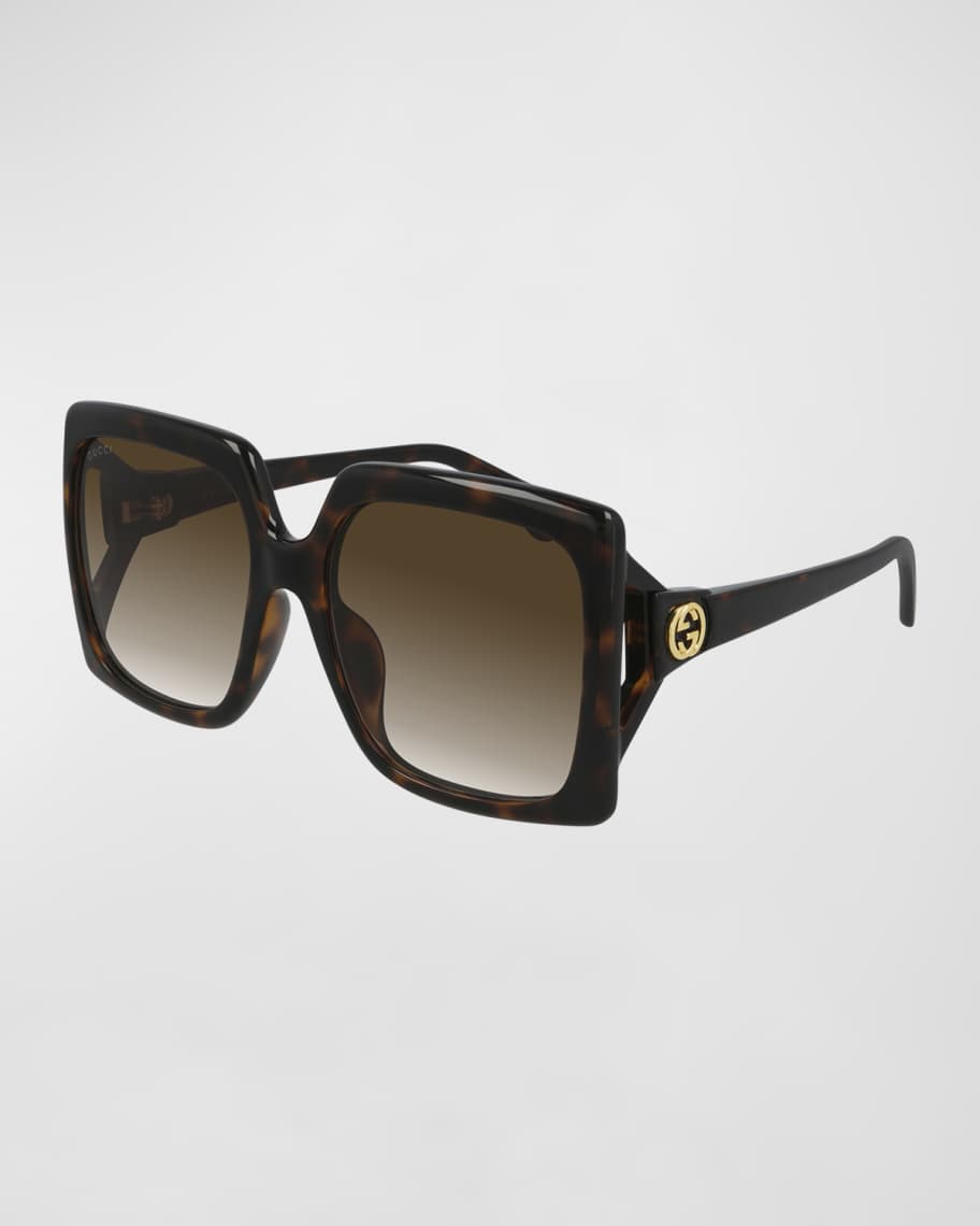 Gucci Oversized Square Injection Plastic Sunglasses | Neiman Marcus