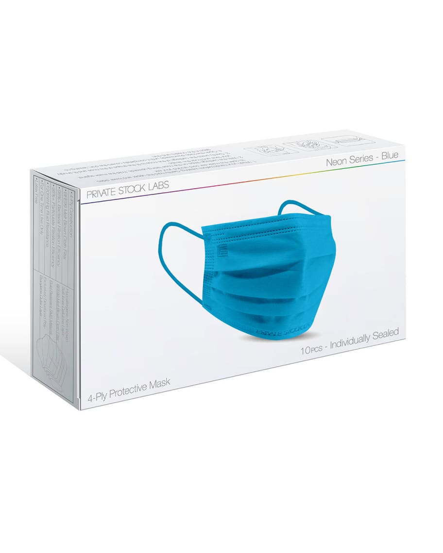 Private Stock Labs 10-Pack 4-Ply Disposable Face Masks | Neiman Marcus