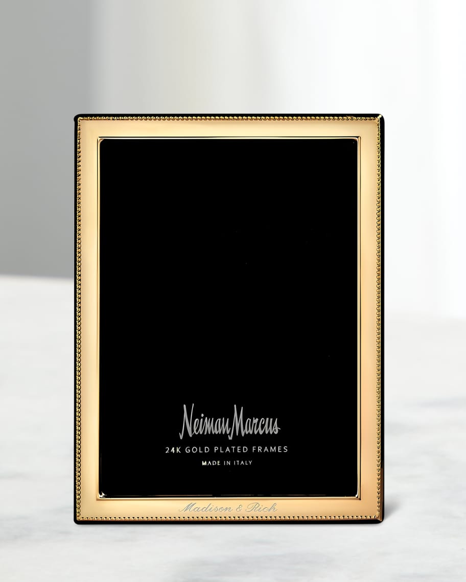 Bead Gold-Plated Personalized Picture Frame, 4x6 | Neiman Marcus