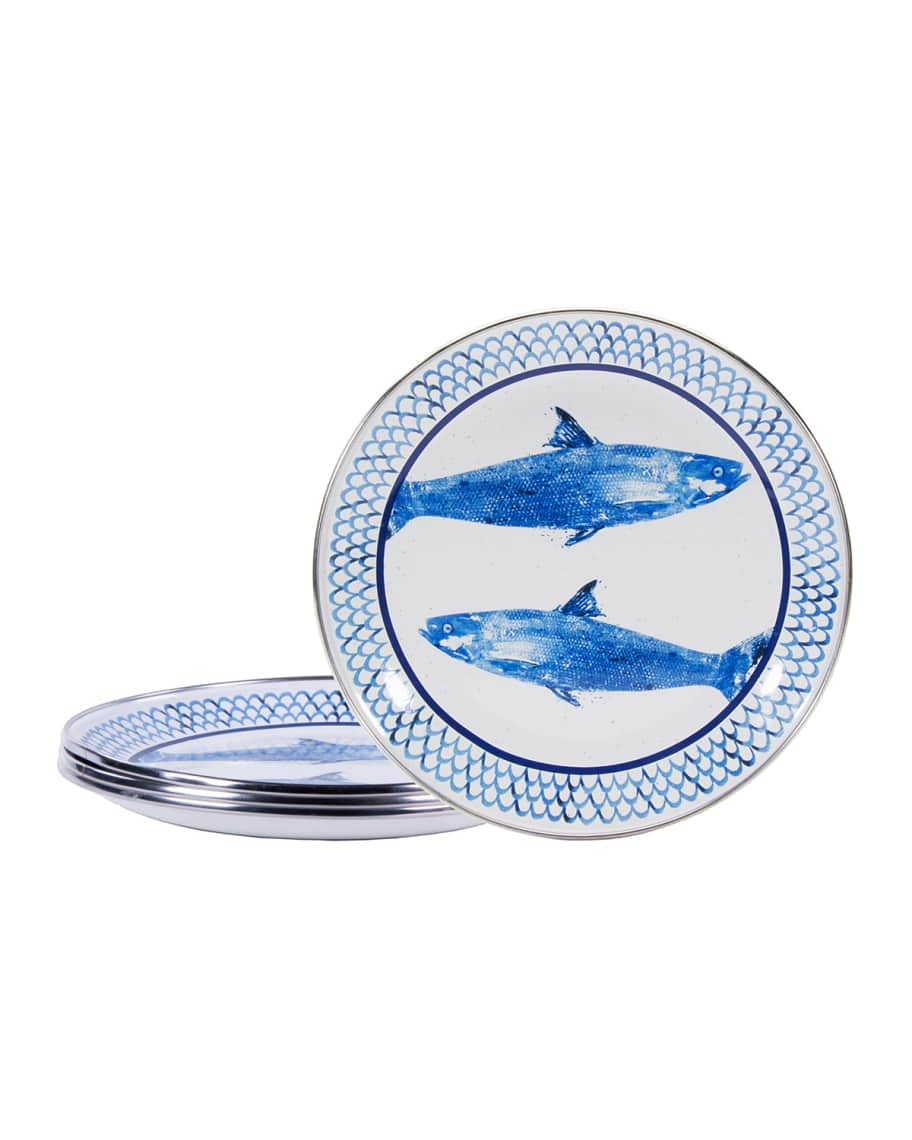 Golden Rabbit Fish Camp Sandwich Plates, Set of 4 | Neiman Marcus
