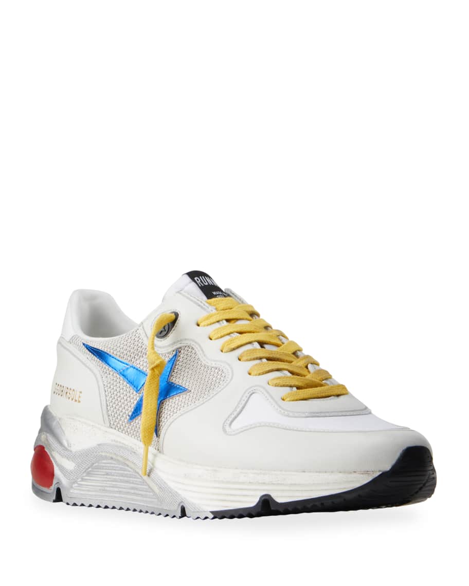 Golden Goose Men's Star Runner Metallic Mesh Sneakers | Neiman Marcus
