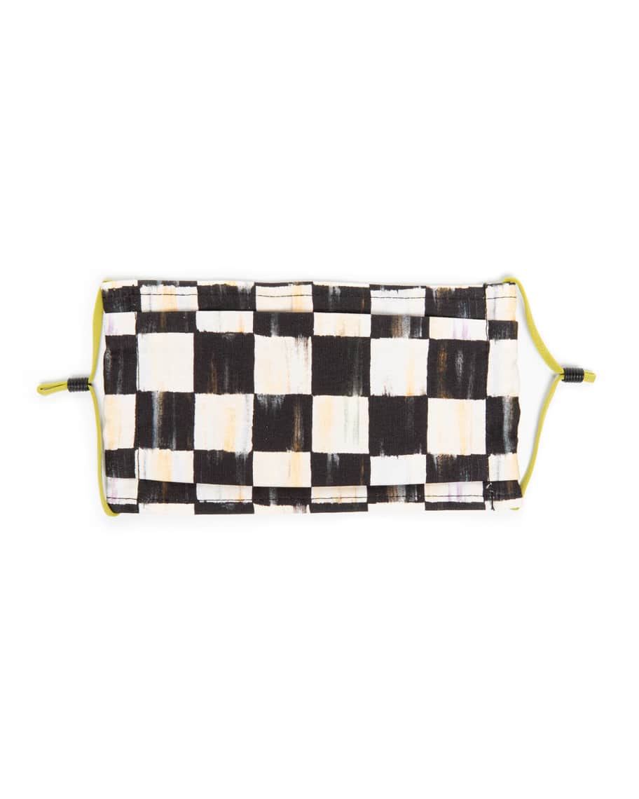 MacKenzie-Childs Courtly Check Face Mask - Pleated | Neiman Marcus