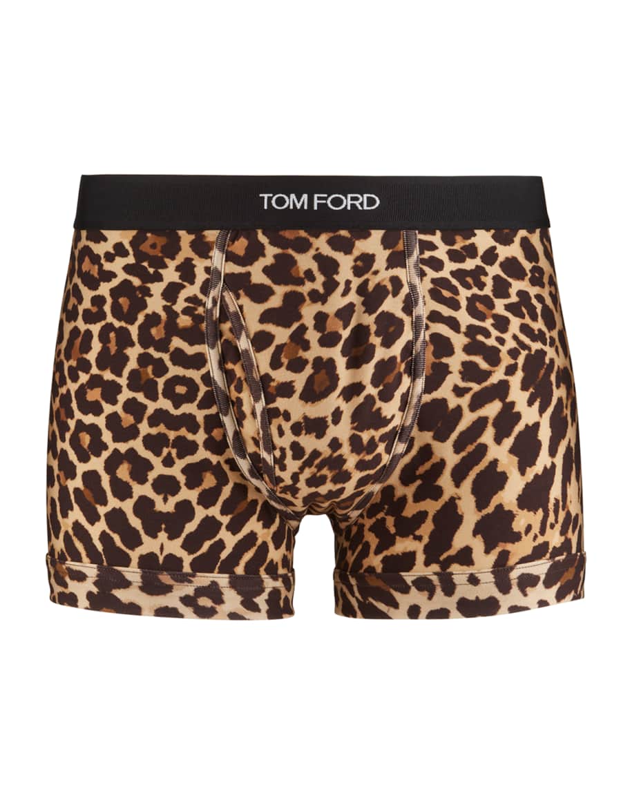 TOM FORD Men's Reflected Leopard-Print Boxer Briefs | Neiman Marcus