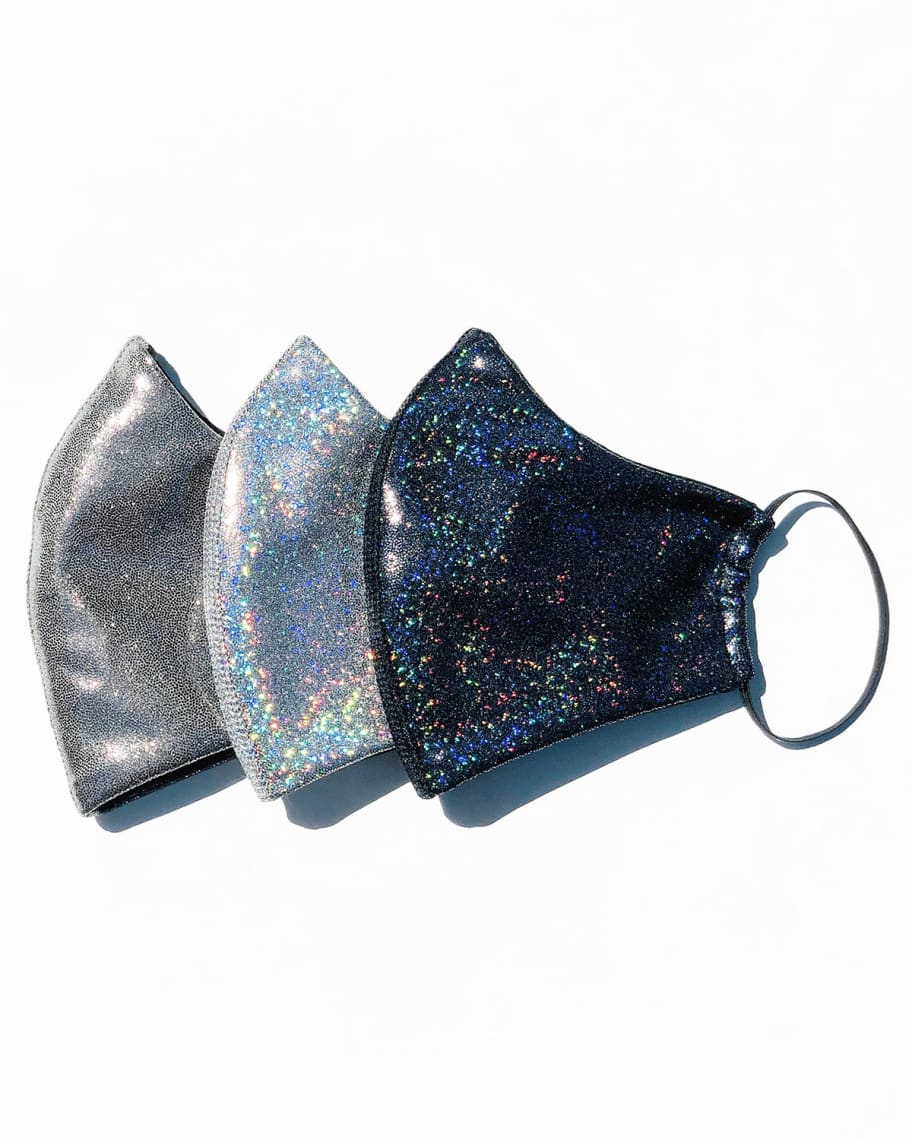 Heroine Sport H-Mask Metallic Face Mask Coverings, 3-Pack | Neiman Marcus