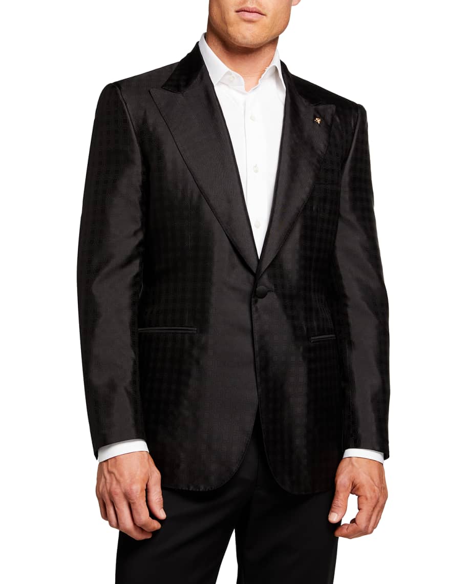 Stefano Ricci Men's Silk Peak-Lapel Sport Jacket | Neiman Marcus