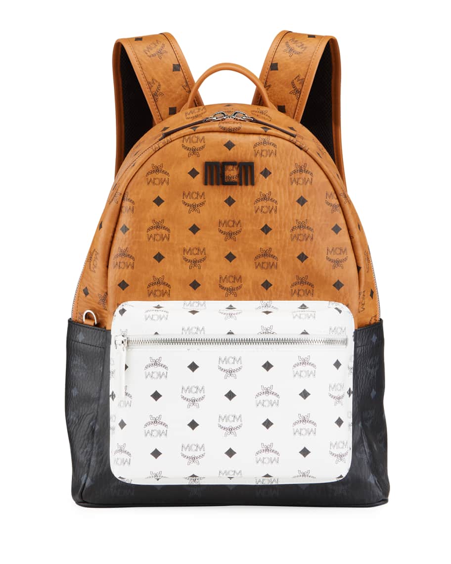 MCM Men's Mixed Visetos Logo Backpack | Neiman Marcus