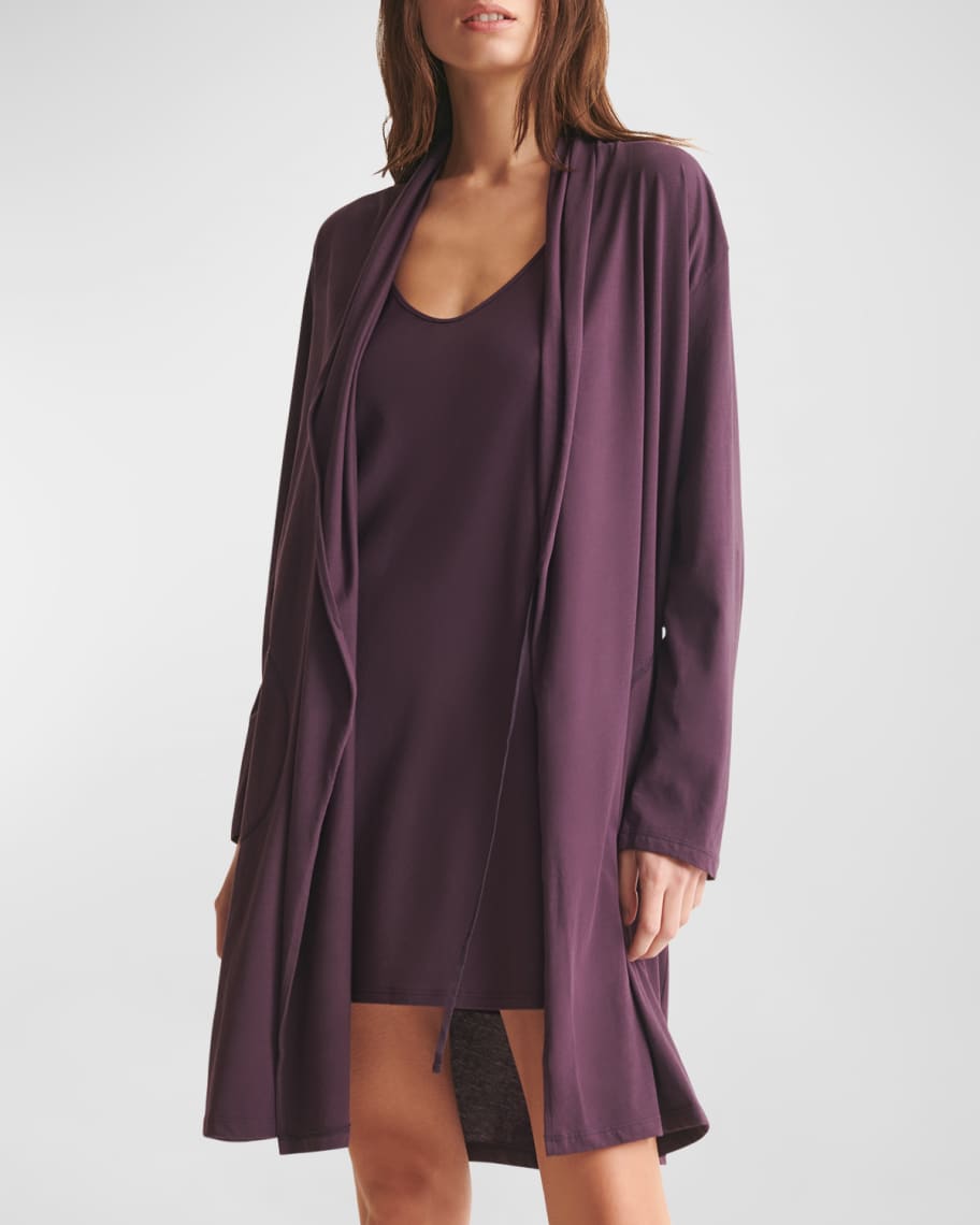 Skin Coleen Pima Cotton Jersey Robe | Neiman Marcus