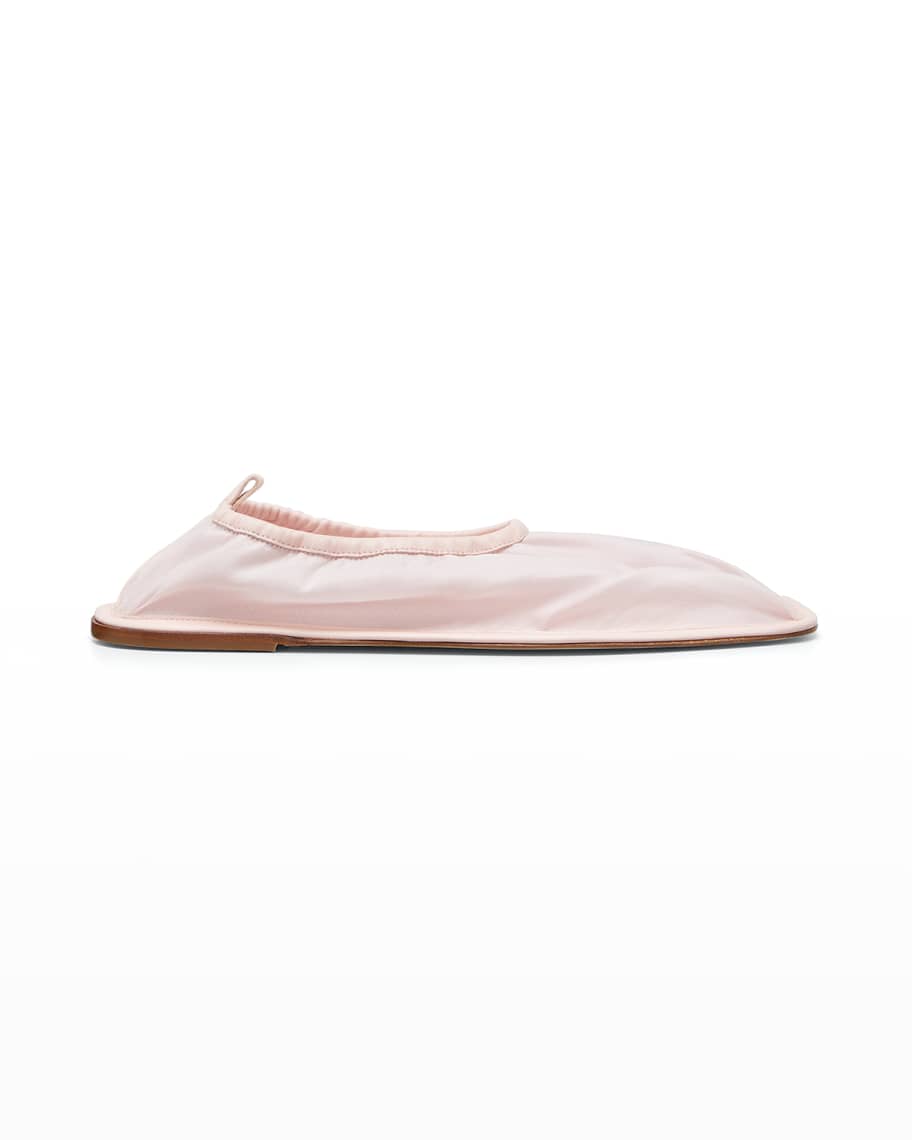 Cecilie Bahnsen Pleated Silk Ballerina Flats | Neiman Marcus