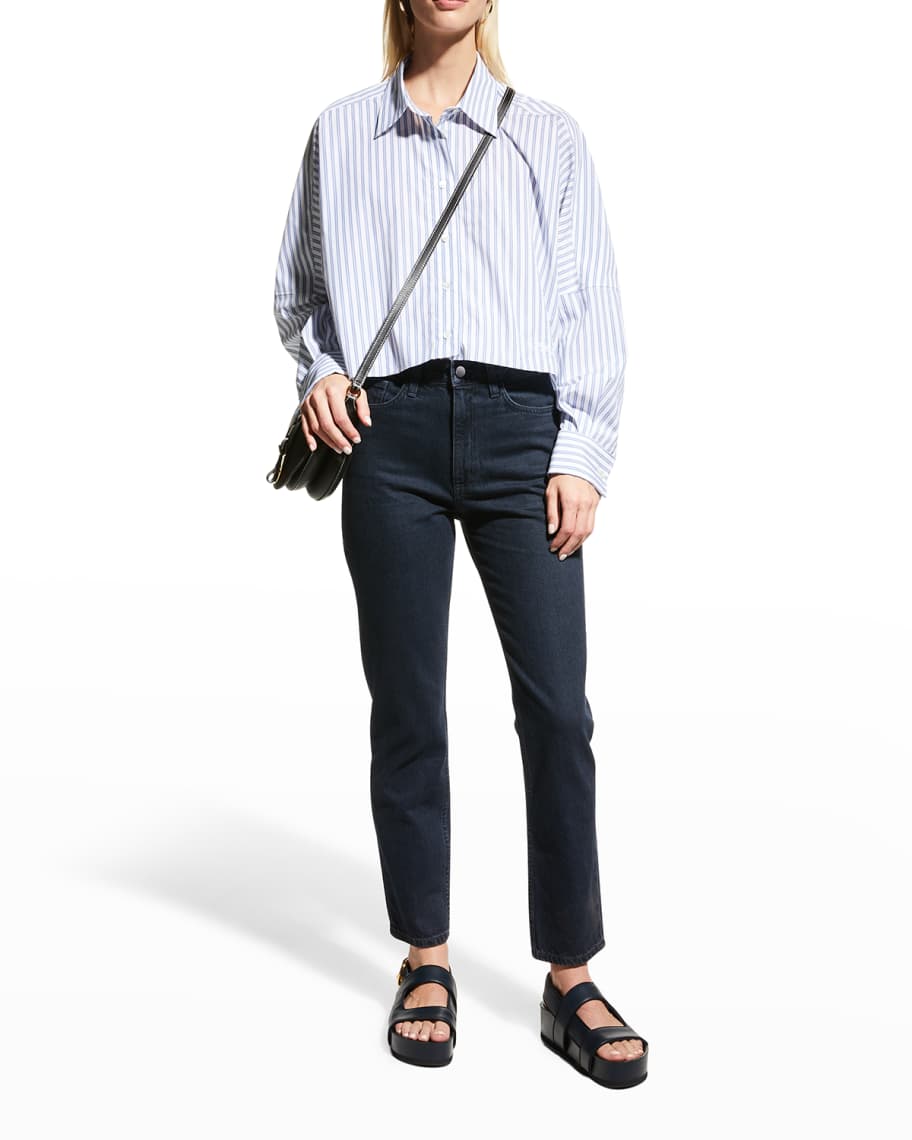 PARTOW Mika Cropped Straight-Leg Jeans | Neiman Marcus
