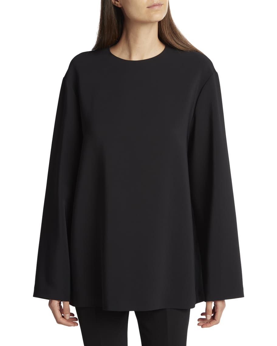 THE ROW Tamar Cotton Long-Sleeve Top | Neiman Marcus