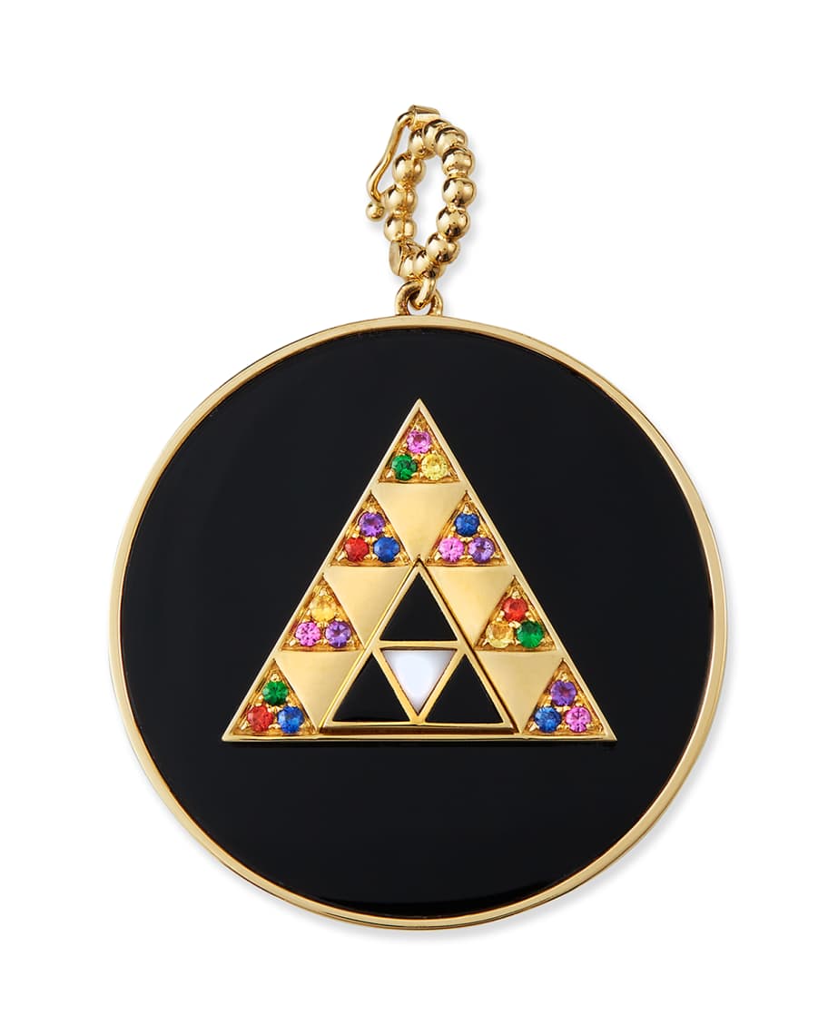 Harwell Godfrey 18k Stone Inlay Triangle Medallion, Mother-of-Pearl ...